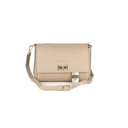 Anna Morellini Leder-Umh&auml;ngetasche "Matalia" in Beige - (B)22 x (H)17 x (T)9 cm - 77% | Damen-taschen