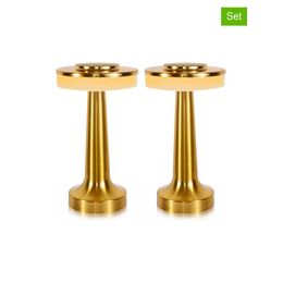 lumisky 2er-Set: Tischleuchten in Gold - (H)20,5 x Ø 12,3 cm - 60% | Tischleuchten