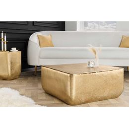 Riess Ambiente Design Couchtisch UNIT 70cm gold Metall Hammerschlag handmade Riess-Ambiente Sofatisch Wohnzimmertisch quadratisch Glamour Orientalisch