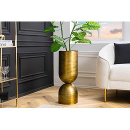 Riess Ambiente Moderne Vase SANDGLASS L 55cm messing Eisen handmade beidseitig nutzbar Riess-Ambiente