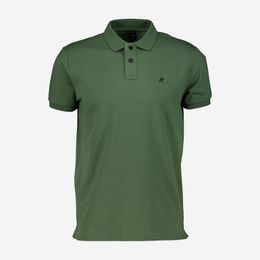 Replay Dunkelgrünes Poloshirt mit gesticktem Logo