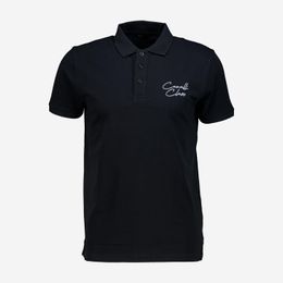 Cavalli Class Schwarzes Poloshirt mit gesticktem Logo