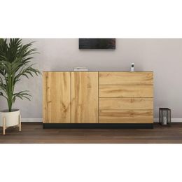 borchardt M&ouml;bel BORCHARDT M&Ouml;BEL Sideboard &raquo;Vaasa&laquo; schwarz matt/eichefarben wotan