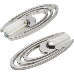 Liedeco Gardinenstangen-Endst&uuml;ck &raquo;Endst&uuml;ck, Endknopf Saturn f&uuml;r 16 mm Stangen&laquo; Endst&uuml;ck, Endknopf silber