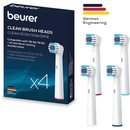Beurer Aufsteckb&uuml;rsten &raquo;TB 30/50 B&uuml;rstenk&ouml;pfe Clean, f&uuml;r elektrische Zahnb&uuml;rsten&laquo; Mit 2 Borstenl&auml;ngen, Schutzkappe & farbigen Unterscheidungsringen...