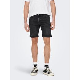 Only & Sons ONLY & SONS Jeansshorts »ONSPLY LIGHT BLUE 5189 SHORTS DNM NOOS« Washed Black XL - N-Gr N-Gr XL Niedrige Leibhöhe für einen lässigen und modernen Look