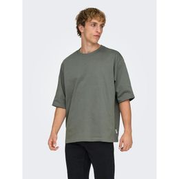 Only & Sons Only & Sons Herren ONLY & SONS Rundhalsshirt &raquo;ONSMILLENIUM OVZ SS TEE NOOS&laquo; grau XL