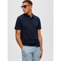 Selected Homme Poloshirt »SLHDANTE SS POLO NOOS« navy blazer M M Gesticktes Logo auf der Brust