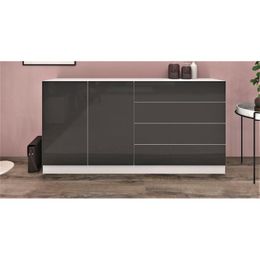 borchardt M&ouml;bel BORCHARDT M&Ouml;BEL Sideboard &raquo;Vaasa&laquo; wei&szlig;/graphit Hochglanz