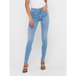 Only Damen Only High-waist-Jeans &raquo;ONLROYAL &ndash; Skinny-Jeans mit hoher Taille und Abriebeffekt&laquo; skinny fit, casual, Denim, Baumwollmischung, 