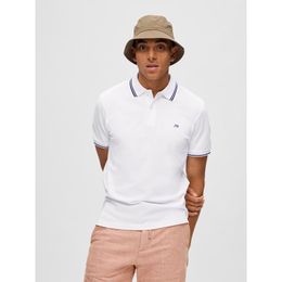 Selected Homme Poloshirt &raquo;SLHDANTE SPORT SS POLO NOOS&laquo; bright white S S Mit gesticktem Brustlogo