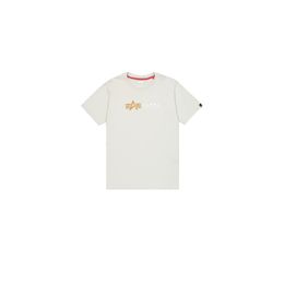 Alpha Industries T-Shirt &raquo;Alpha Label T-Shirt&laquo; stone S S Single Jersey Stoff