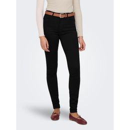 Only Damen Only High-waist-Jeans &raquo;ONLROYA &ndash; Skinny-Jeans mit hohem Bund und Stretchkomfort&laquo; unifarben, modisch, skinny fit, Baumwollmischung schwarz 