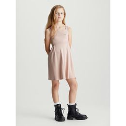 Calvin Klein Jeans M&auml;dchen Skaterkleid &raquo;BACK LOGO TAPE FIT FLARE DRESS&laquo; Kinder bis 16 Jahre rosa 4 (104), N-Gr