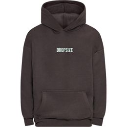 DROPSIZE Kapuzensweatshirt &raquo;Herren Heavy Oversize V2 Quatro Hoodie&laquo;, 1 Stk. washed black L L Hoodies mit Kapuze und bequemer K&auml;ngurutasche