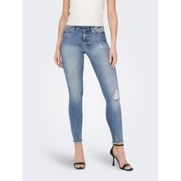 Only Damen Only Ankle-Jeans &raquo;ONLBLUSH &ndash; Ankle-Jeans mit Destroyed Look f&uuml;r trendige Outfits&laquo; Abriebeffekte, modisch, skinny fit, Rundhals, regular fit