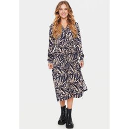 Saint Tropez Hemdblusenkleid »BlancaSZ LS Dress« Sommerkleid Black Zebra Graphic L (40) - N-Gr N-Gr L (40) Feminines Kleid von Saint Tropez