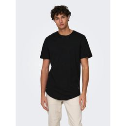 Only & Sons Only & Sons Herren ONLY & SONS Rundhalsshirt &raquo;ONSMATT LONGY SS TEE NOOS&laquo; schwarz M