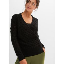 bonprix Damen bonprix Strickpullover schwarz 32/34 (XS)