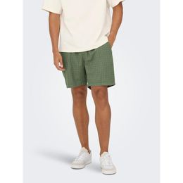 Only & Sons Only & Sons Herren ONLY & SONS Shorts &raquo;ONSTEL LINEN LATHAM 0257 SHORTS&laquo; gr&uuml;n XL, N-Gr