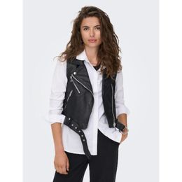 Only Lederimitatweste »ONLVERA FAUX LEATHER WAISTCOAT OTW NOOS« Black S S Bikerweste von Only