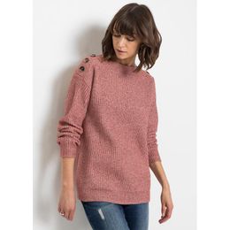 bonprix Damen bonprix Strickpullover &raquo;Pullover mit Kn&ouml;pfen&laquo; Pullover mit Kn&ouml;pfen rosa 48/50 (XL)