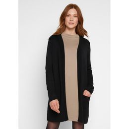 bonprix Damen bonprix Longstrickjacke schwarz 52/54 (XXL)