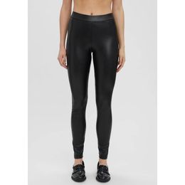 V&eacute;ro Moda Vero Moda Damen Lederimitathose &raquo;VMGANA MR PL LEGGING&laquo; schwarz L (40), L&auml;nge 34