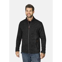 HERO by John Medoox Herren HERO by John Medoox Sweatjacke &raquo;JOEL Knit Strick-Fleecejacke&laquo; Sherpa fleece Straight Fit Casual Sherpa f&uuml;r Herren grau XXL