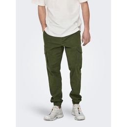 Only & Sons Only & Sons Herren ONLY & SONS Cargohose &raquo;ONSCARTER LIFE CARGO CUFF 0013 PANT NOOS&laquo; gr&uuml;n 30, L&auml;nge 32