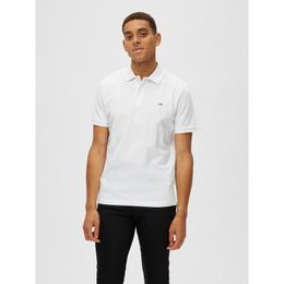 Selected Homme Poloshirt »SLHDANTE SS POLO NOOS« bright white XXL XXL Gesticktes Logo auf der Brust