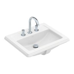Villeroy & Boch Villeroy und Boch HOMMAGE Einbau-Waschtisch 710263R1 63x52,5cm, 1 Hahnloch, &Uuml;berlauf, wei&szlig; ceramicplus