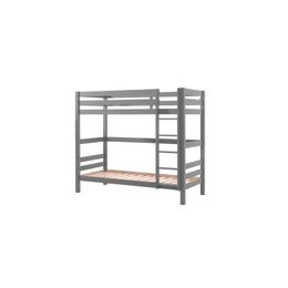 58 aufm Kessel ETAGENBETT Karolina 210x182x105 aus Massivholz in grau | Gr.: onesize