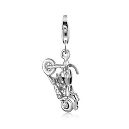 NENALINA Charm 925 Sterling Silber Motorrad in Silber | Gr.: onesize