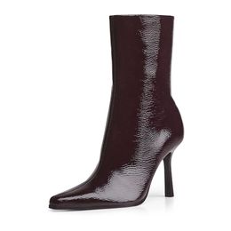Bershka Stiefelette Damen Gr&ouml;&szlig;e 40 burgunder Winterschuhe