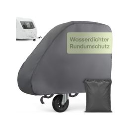Praknu Deichselabdeckung Wohnwagen & Anh&auml;nger &ndash; Extra Dickes PVC, Grau | Gr.: onesize