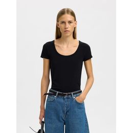 Selected T-Shirt Damen Gr&ouml;&szlig;e S schwarz