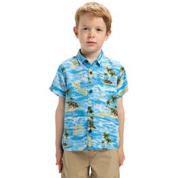 Quiksilver Button Up Shirt 'Safe Paradise' boy Blue size 16