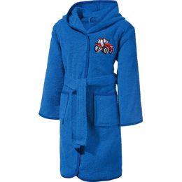 Erwin M&uuml;ller Erwin M&uuml;ller Frottier Kinder-Bademantel mit Kapuze in blau | Gr.: 134/140