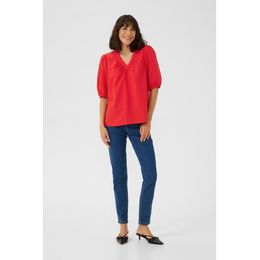 Kaffe Kurzarm-Bluse KApaulina Regular fit in Fiery Red CC. | Gr.: 40