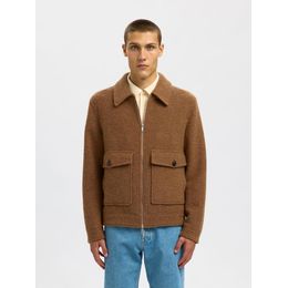 Selected &Uuml;bergangsjacke Herren Gr&ouml;&szlig;e S braun