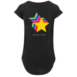 F4NT4STIC Long Cut T-Shirt SIlvester Party Happy People Only in schwarz | Gr.: L