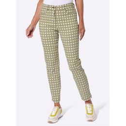 WITT WEIDEN Bengalinhose in sand-limone-bedruckt | Gr.: 40