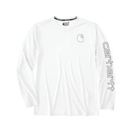 Carhartt T-Shirt "Sun Defender L/S 107202" in Wei&szlig; | Gr.: L