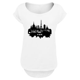 F4NT4STIC Long Cut T-Shirt PARIS SKYLINE LONG TEE in wei&szlig; | Gr.: S