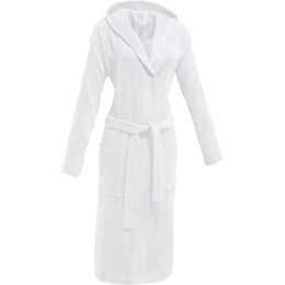 REDBEST Frottier Unisex-Bademantel mit Kapuze Chicago in wei&szlig; | Gr.: L