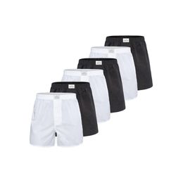 Lakeford & Sons Lakeford & Sons Boxer American Boxershorts Herren 6-Pack in klassischen Designs in schwarz/wei&szlig; | Gr.: L
