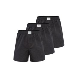 Lakeford & Sons Lakeford & Sons Boxer American Boxershorts Herren 3-Pack in klassischen Designs in Schwarz | Gr.: M