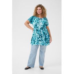 Kaffe curve Tunika KCami A-shape in Teal Leopard Print | Gr.: 50