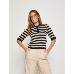 Minus Pullover in Black Iris Stripe | Gr.: XXL